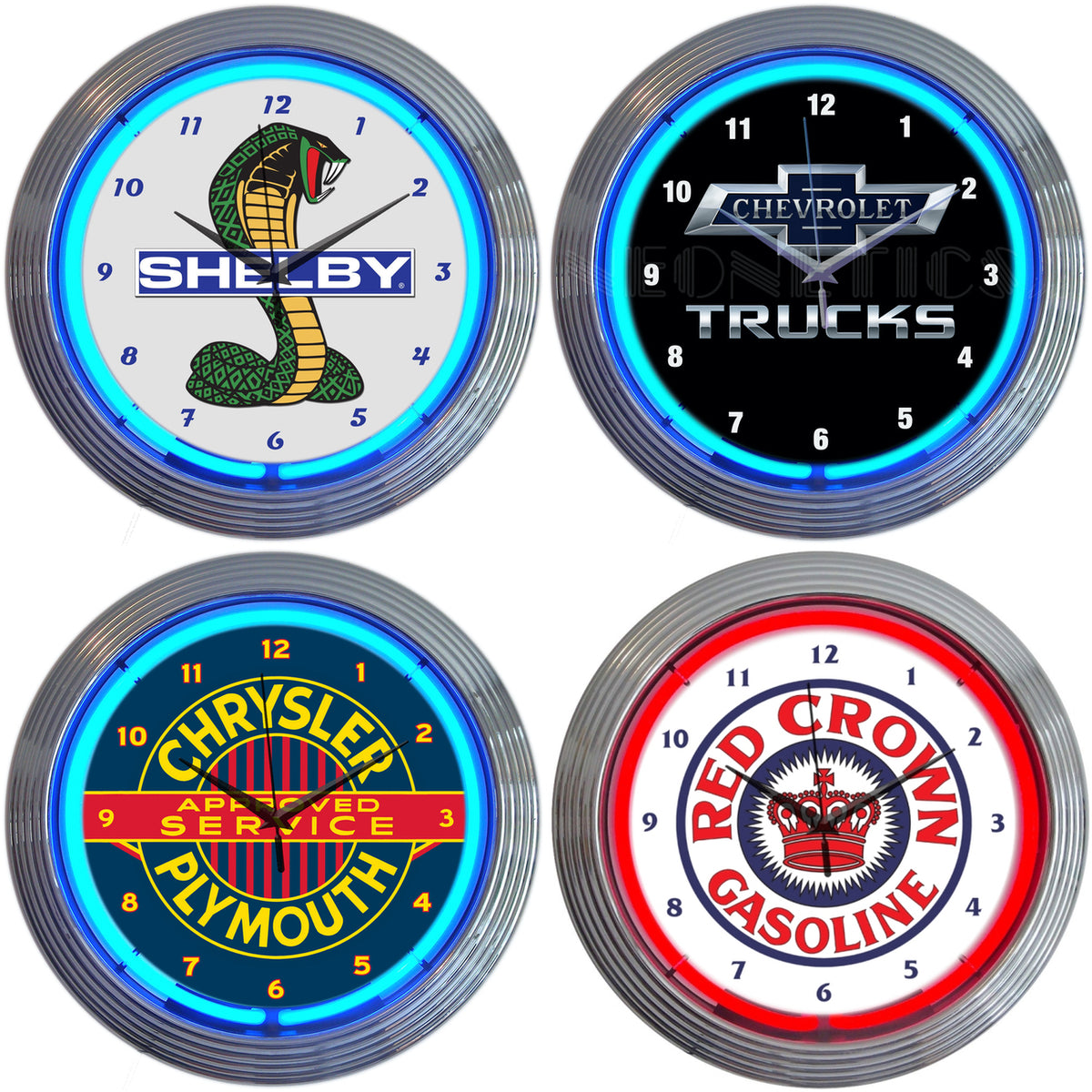 Retro Neon Clocks for Car Fans | Grease Monkey Garage