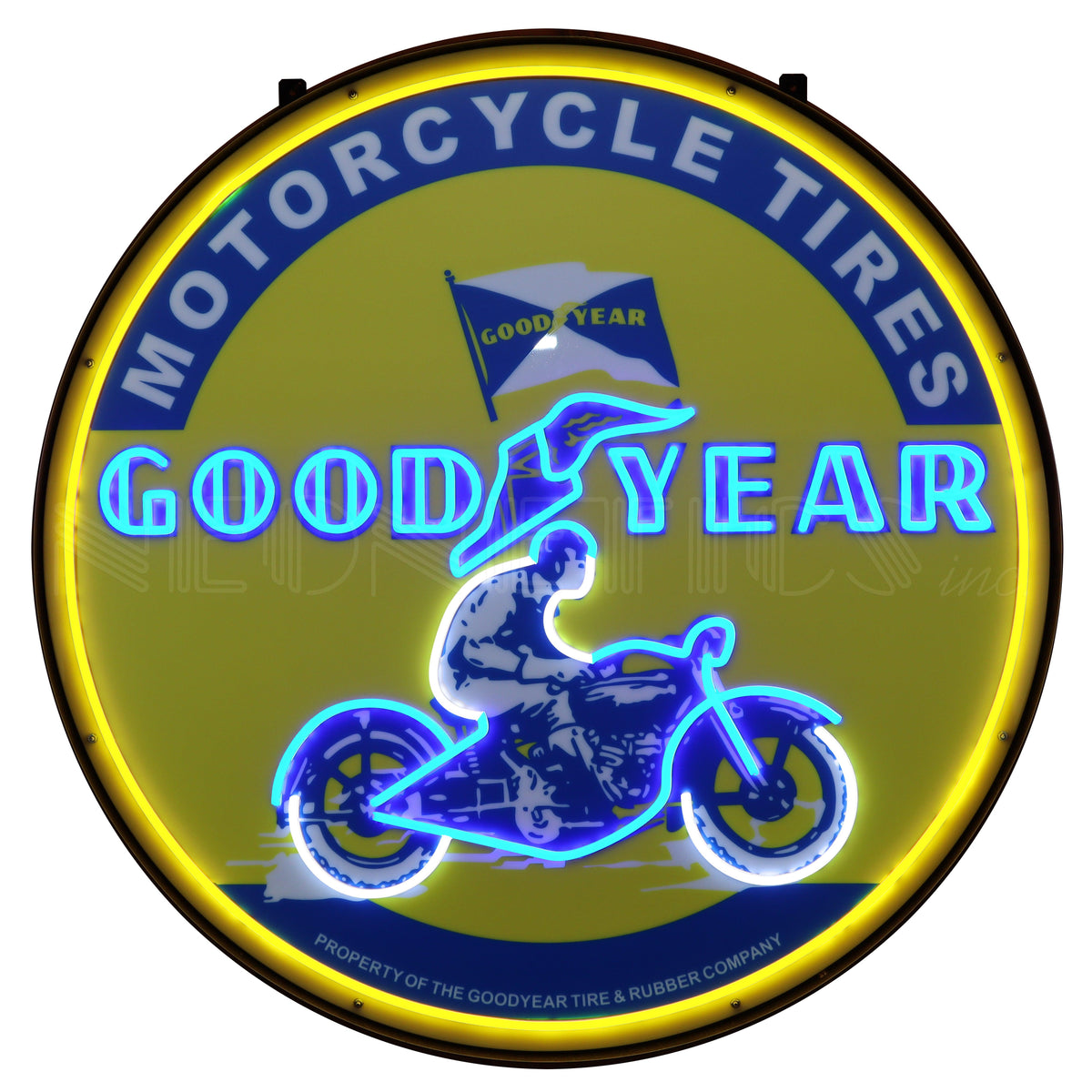 Neonetics Goodyear Vintage Motorcycle LED Flex-Neon Sign – Grease ...