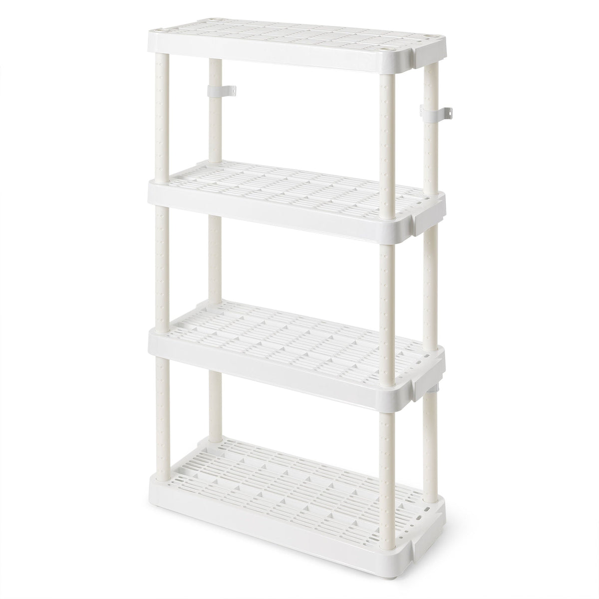 Gracious Living 4 Shelf Adjustable Height Ventilated Medium Duty Stora ...