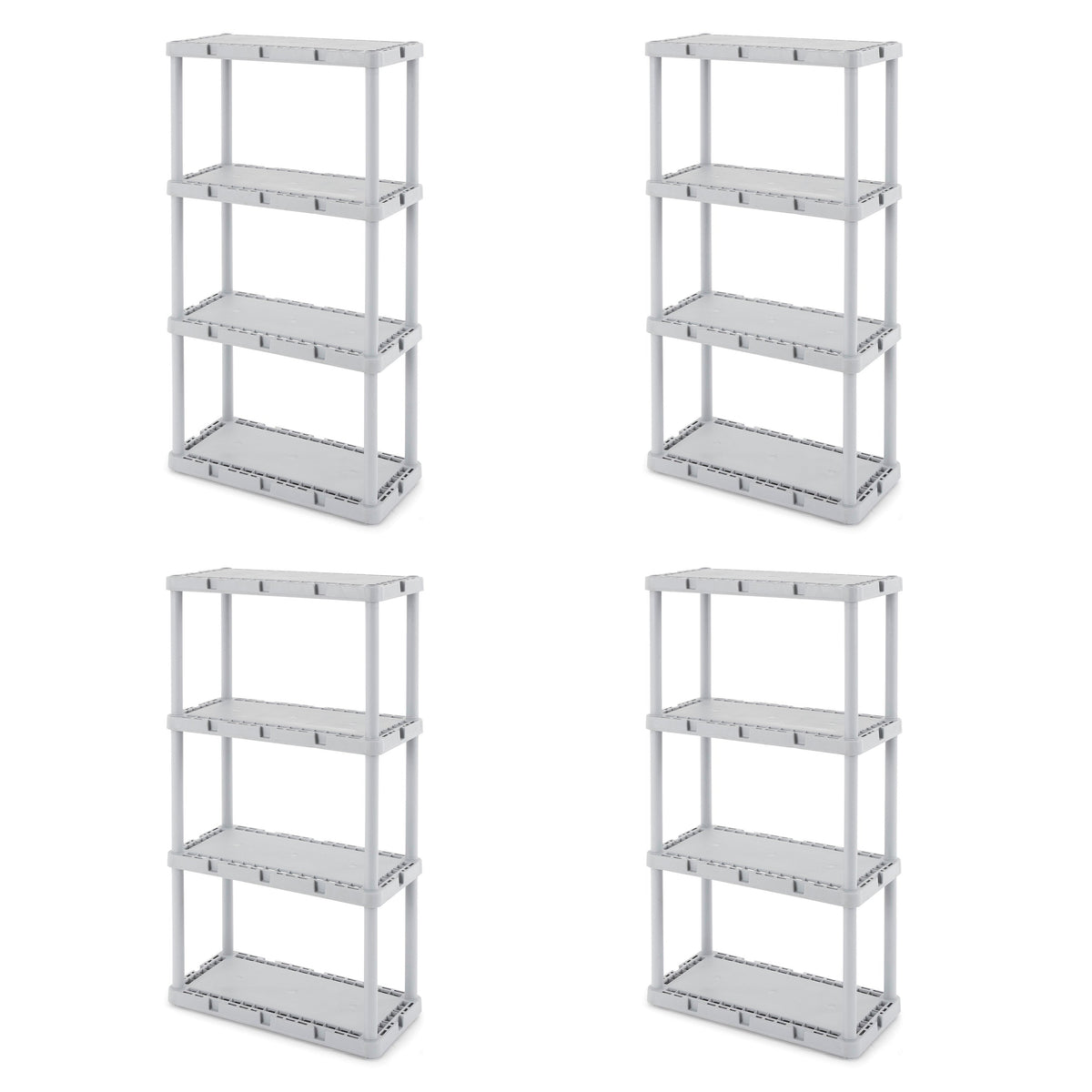 Gracious Living Knect-A-Shelf 4 Tier Light Duty Storage Shelving Syste ...