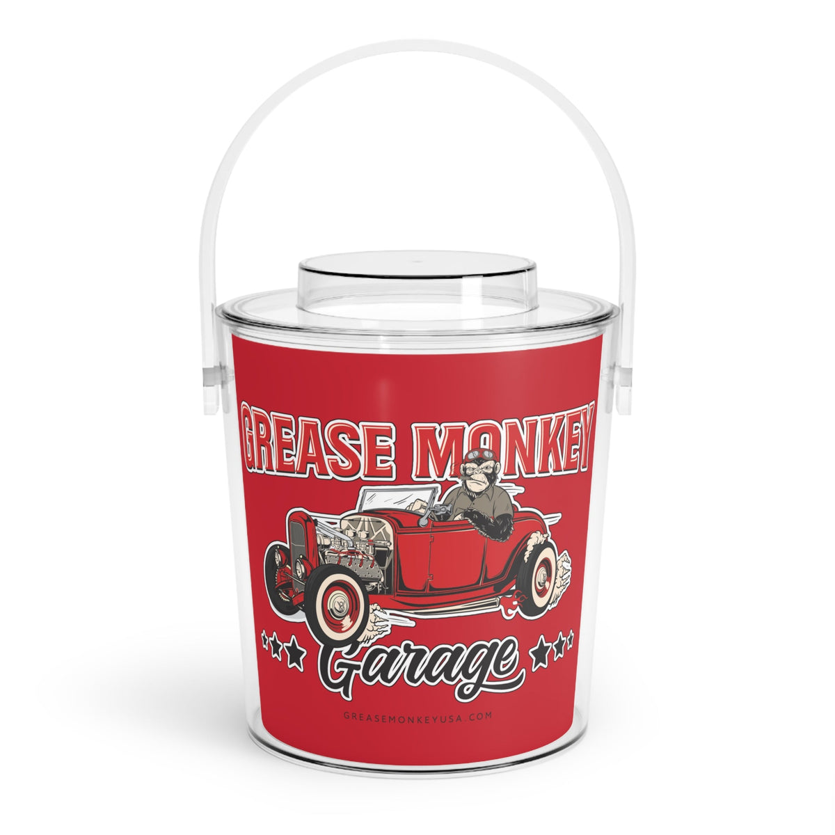 Grease Monkey Garage Ice Bucket with Tongs
