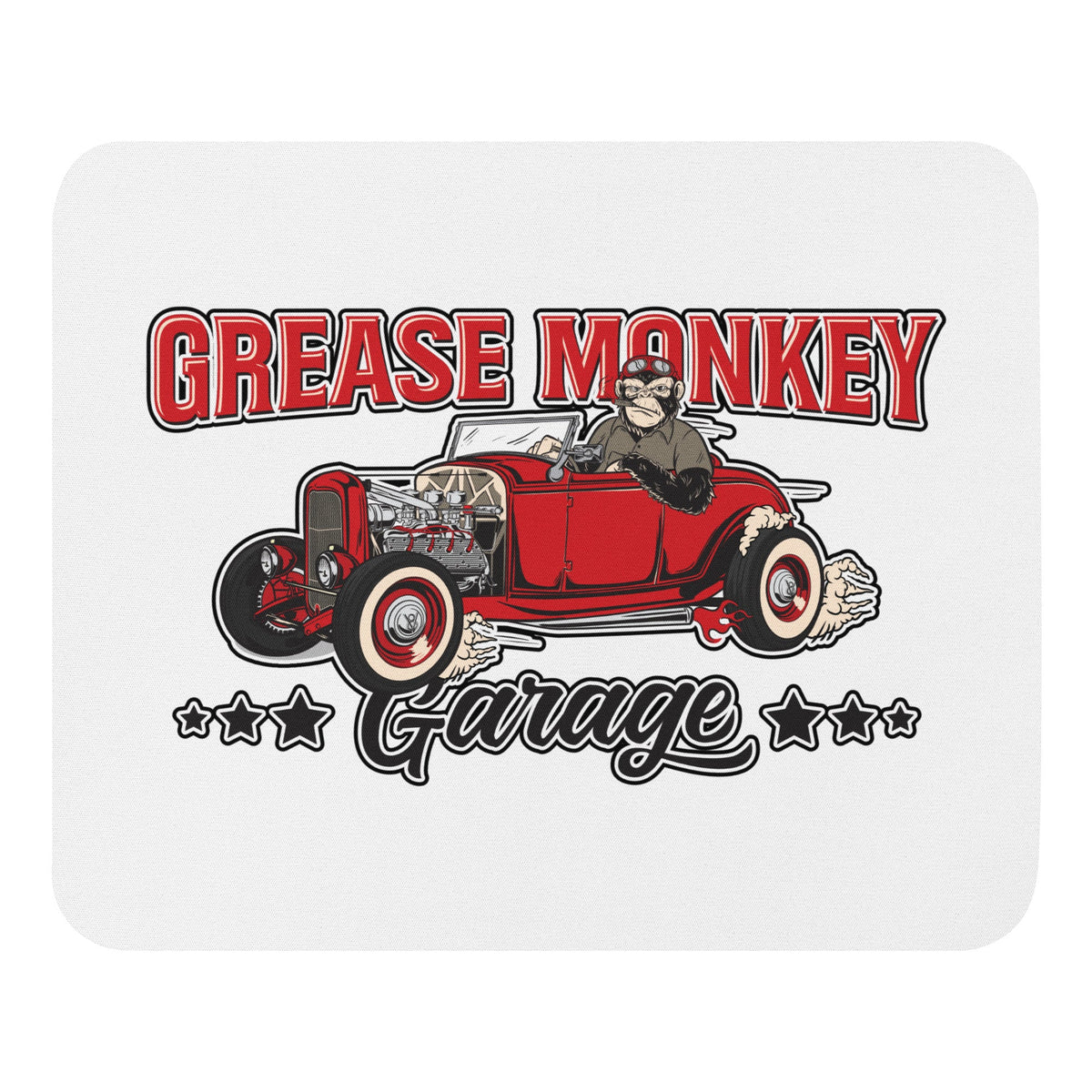 Grease Monkey Garage Mouse Pad