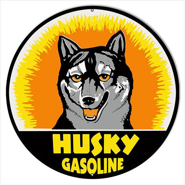 Husky Gasoline Metal Sign – Grease Monkey Garage