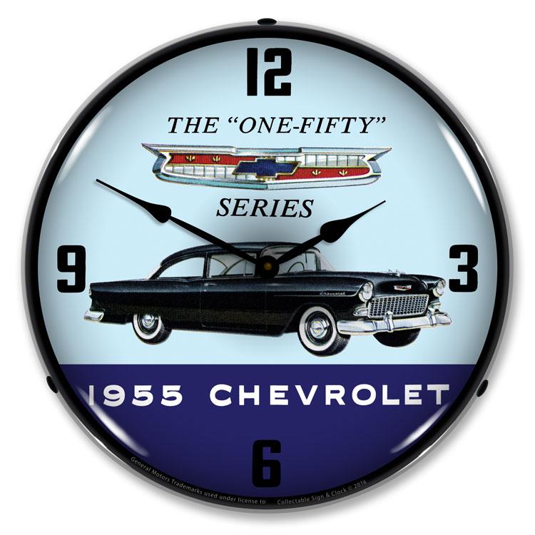 1955 Chevrolet One Fifty LED Clock – Grease Monkey Garage
