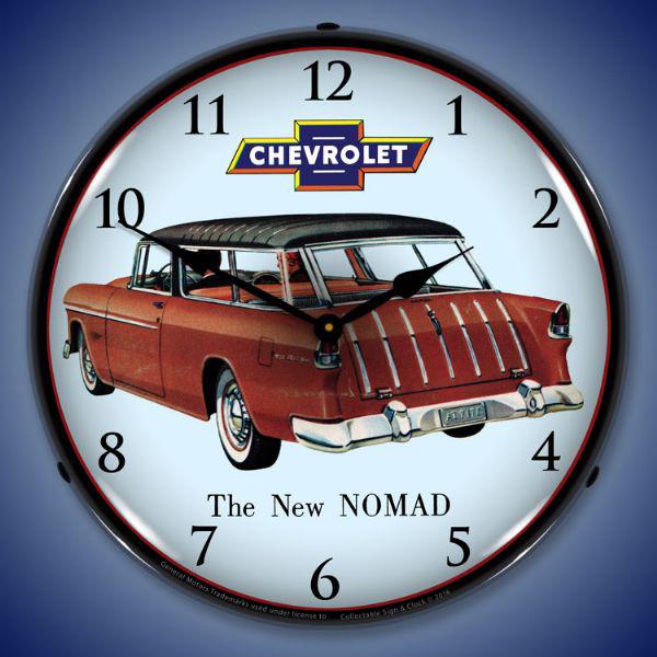 1955 Chevy Nomad Backlit LED Clock – Grease Monkey Garage