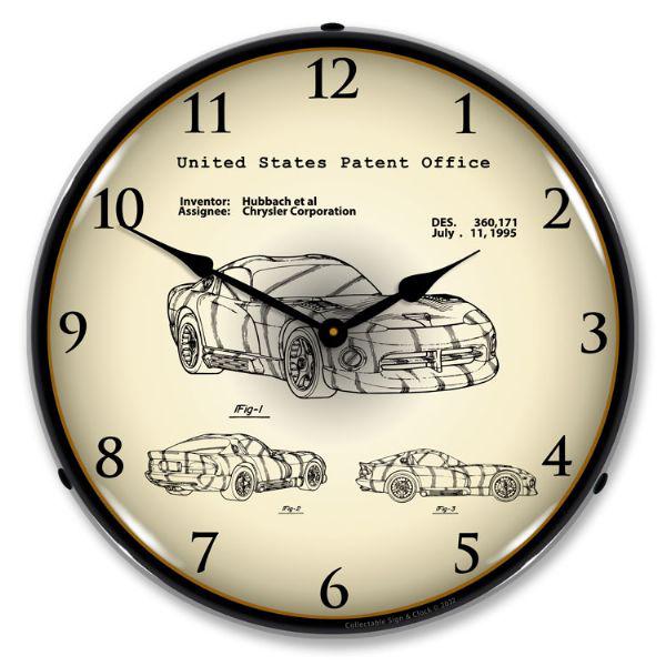1996 Dodge Viper SRT Patent Backlit LED Clock – Grease Monkey Garage