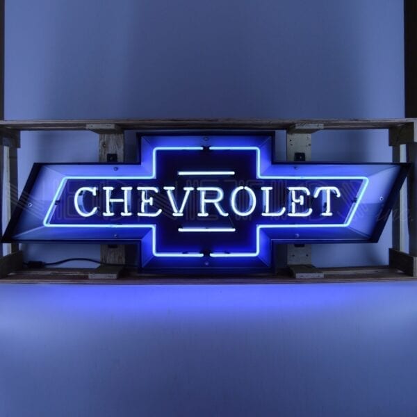 Neonetics 5 Foot Chevrolet Bowtie Neon Sign in Steel Can | Grease ...