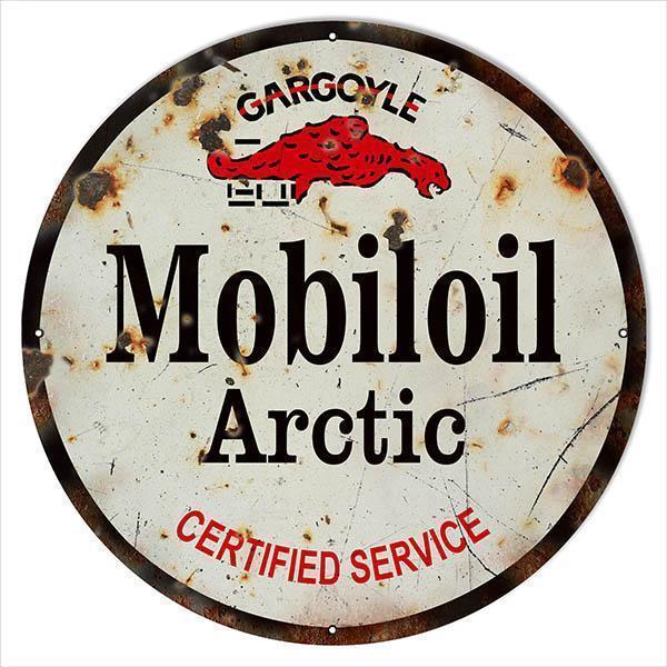 Aged Gargoyle Arctic Gas And Motor Oil Sign – Grease Monkey Garage