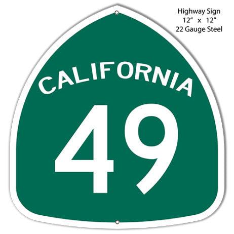 California Highway 49 Laser Cut Metal Sign – Grease Monkey Garage