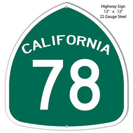 California Highway 78 Laser Cut Metal Sign – Grease Monkey Garage