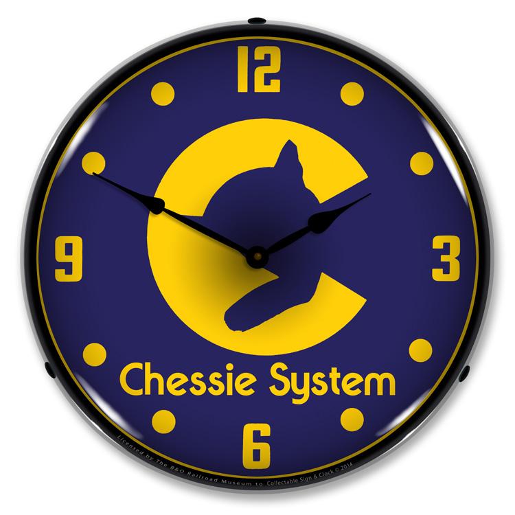 Chessie System Railroad LED Clock – Grease Monkey Garage