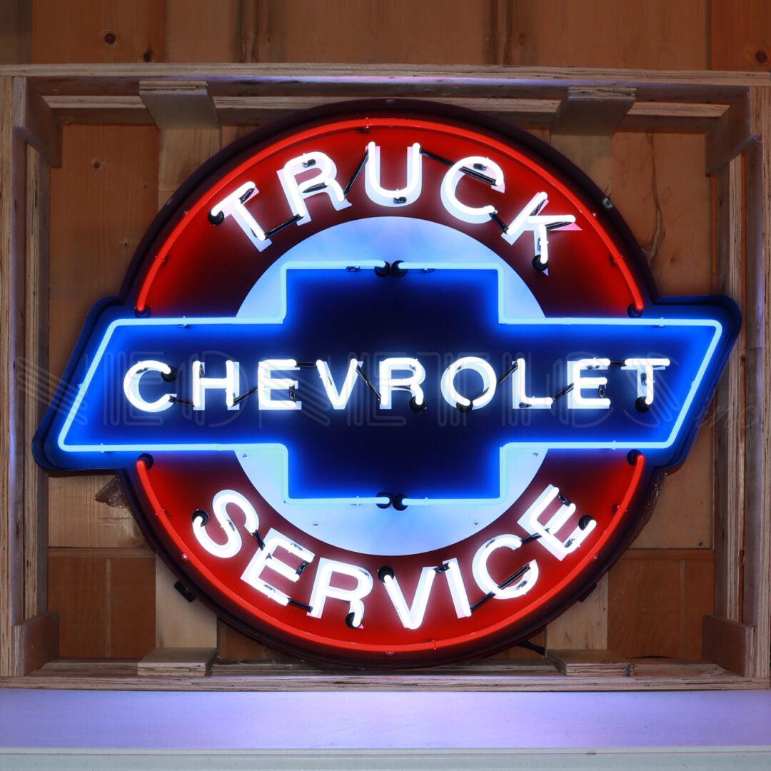 Neonetics Chevrolet Truck Service Neon Sign in Steel Can (42") | Grease ...