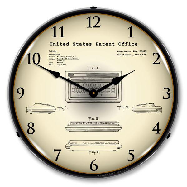 Commodore 64 Computer1982 Patent Backlit LED Clock – Grease Monkey Garage