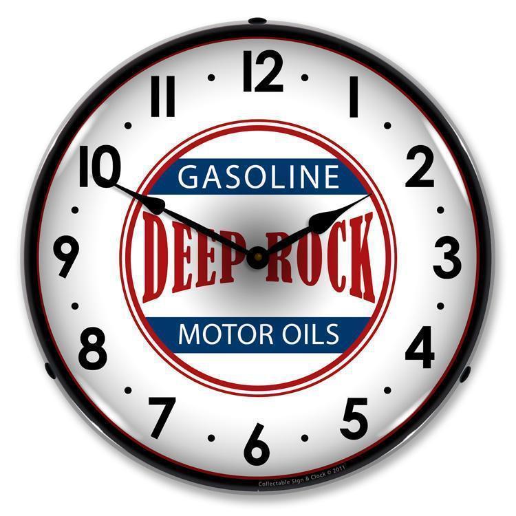 Deep Rock Gas Backlit LED Clock – Grease Monkey Garage