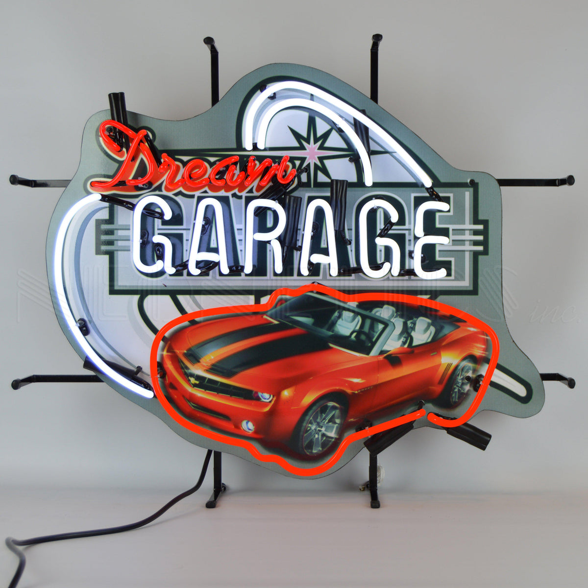 Neonetics Dream Garage Camaro Neon Sign | Grease Monkey Garage