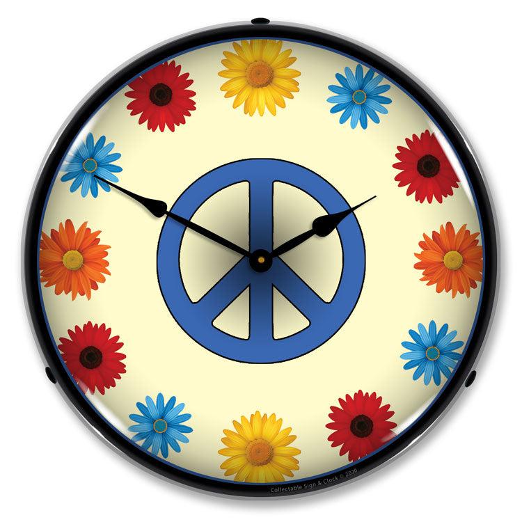 Flower Power Backlit LED Clock – Grease Monkey Garage