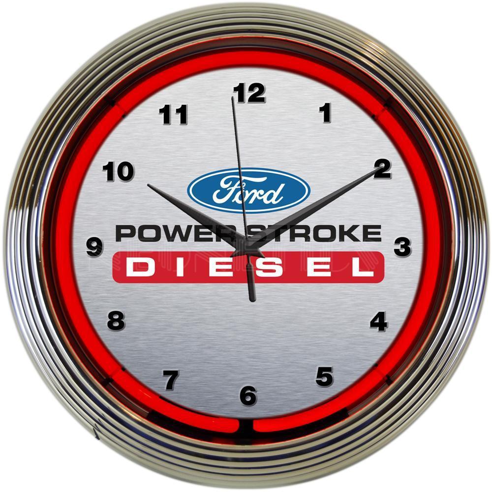 Neonetics Ford Power Stroke Diesel Neon Clock - Elevate your Garage or ...