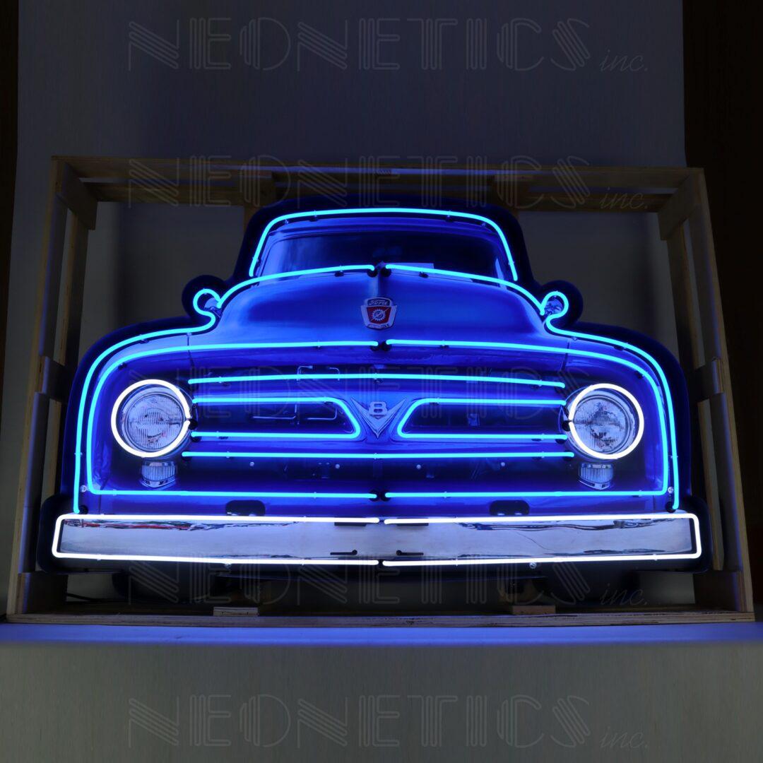 Neonetics Ford V8 Truck Grille Neon Sign in Steel Can | Grease Monkey ...