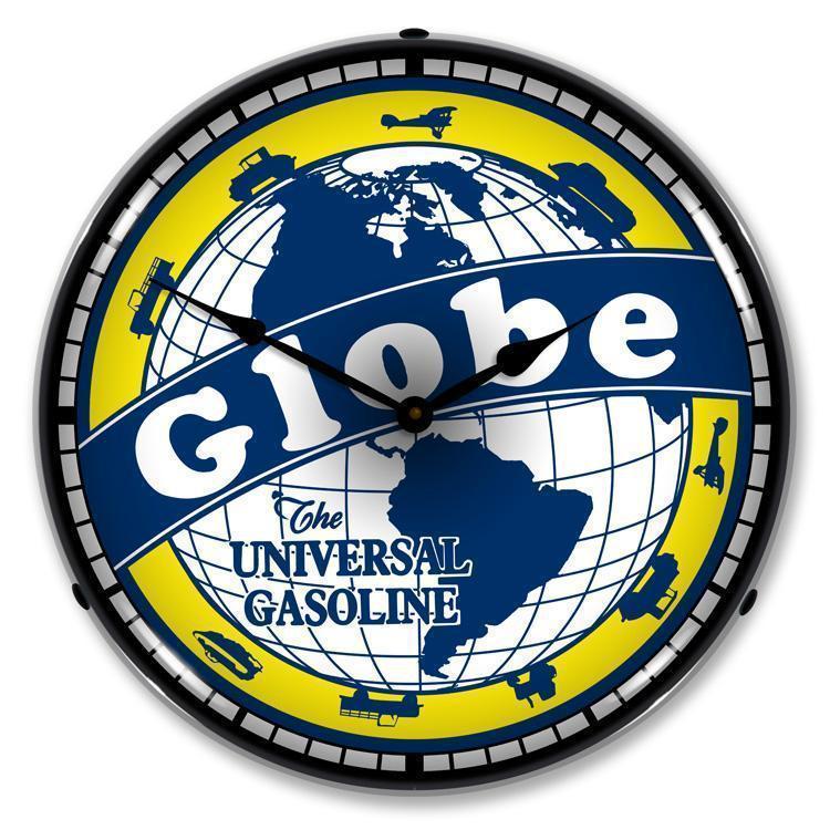 Globe Gas Backlit LED Clock – Grease Monkey Garage
