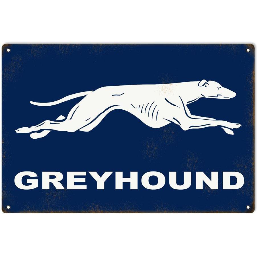 Greyhound Bus Metal Sign – Grease Monkey Garage