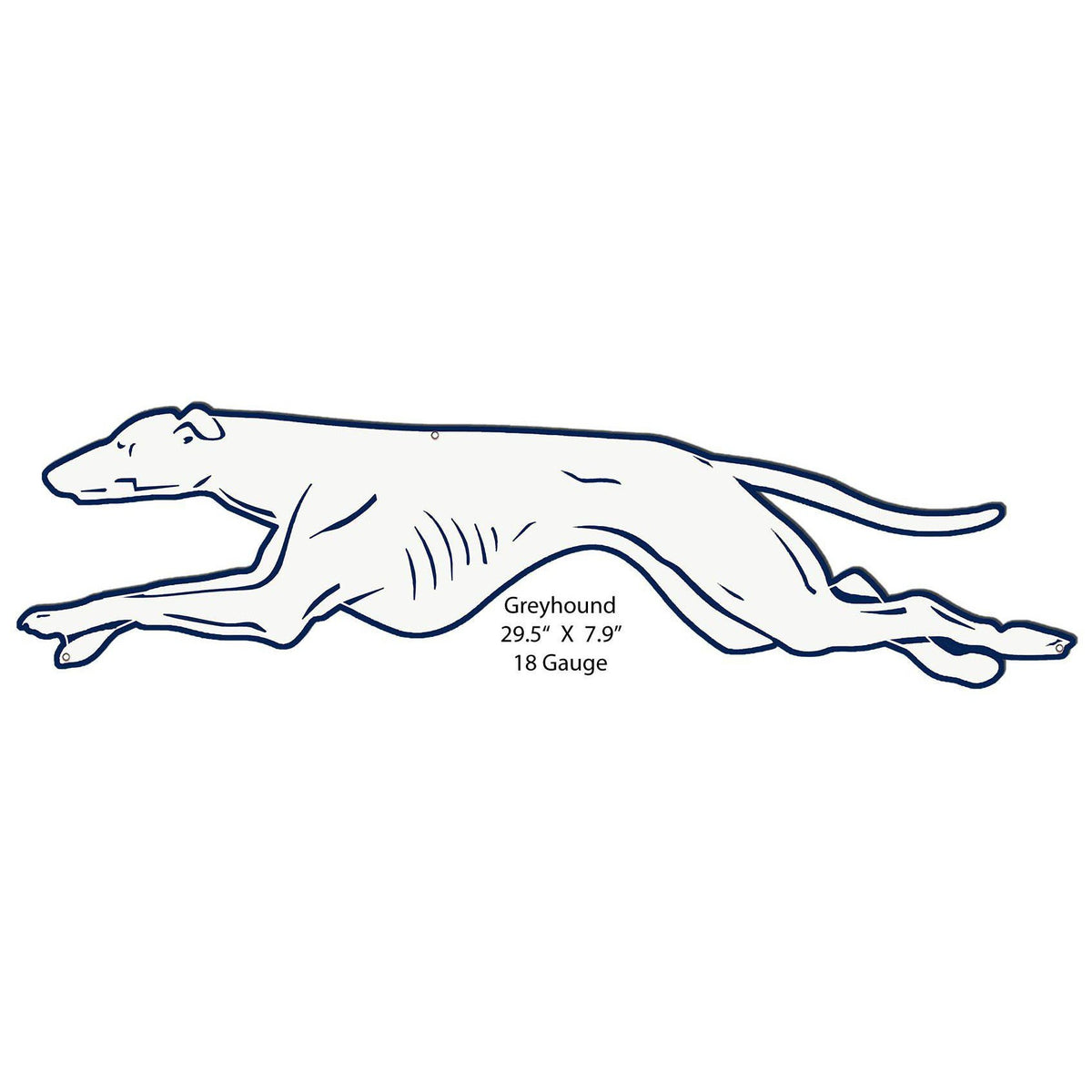 Greyhound Laser Cut Metal Sign – Grease Monkey Garage