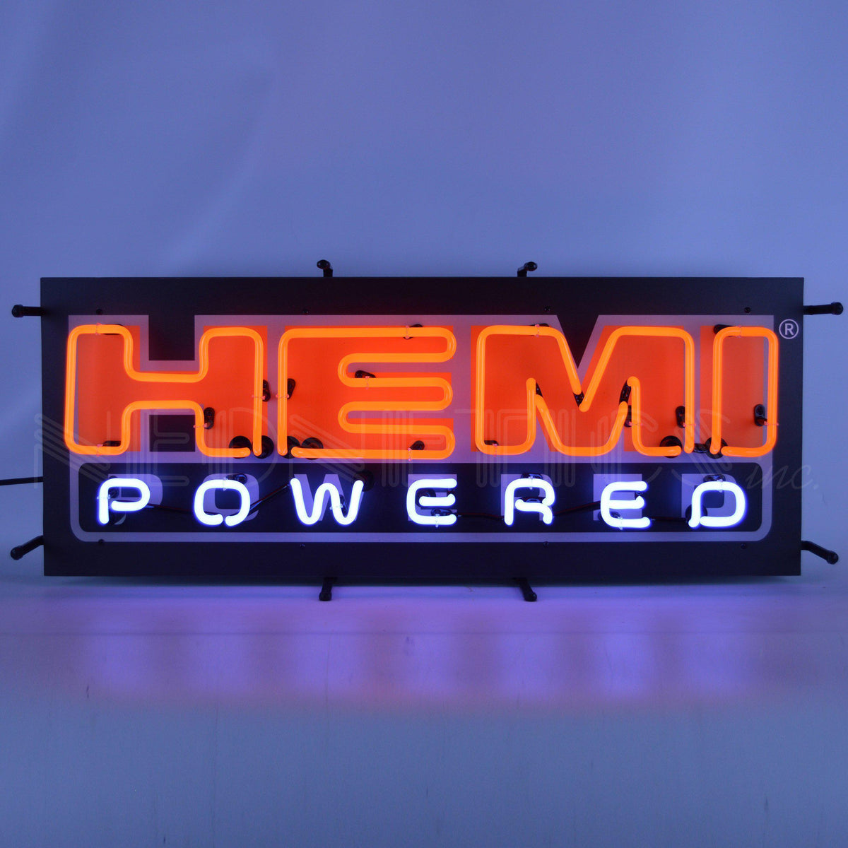 Neonetics Hemi Powered Neon Sign with Backing | Grease Monkey Garage