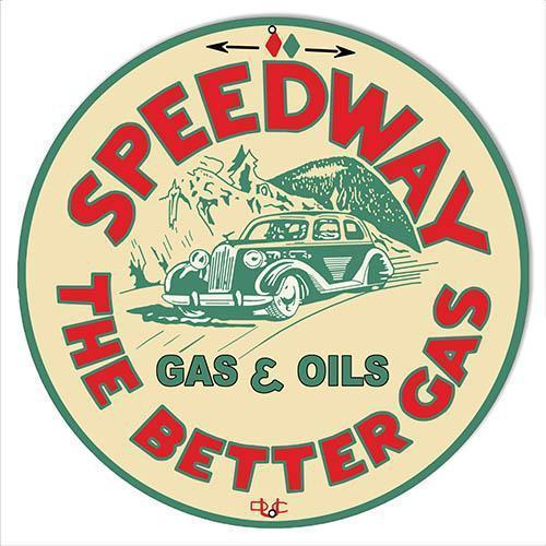 Speedway Gas & Oil Metal Sign – Grease Monkey Garage