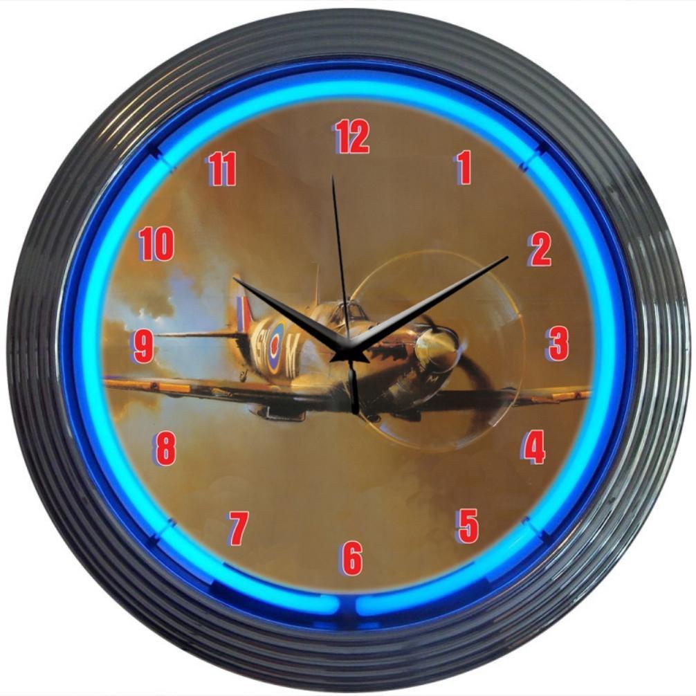 Neonetics Spit Fire Neon Clock | Grease Monkey Garage